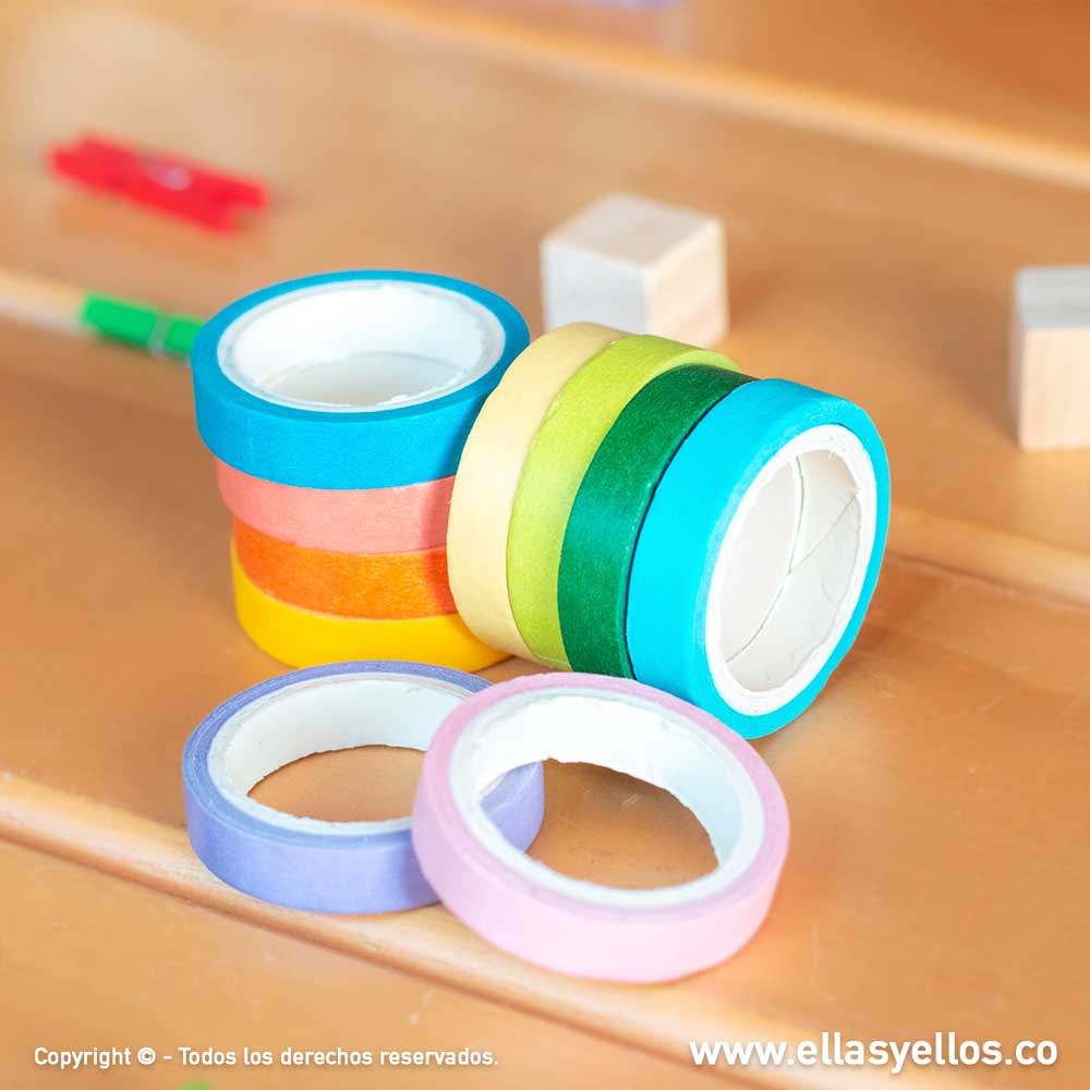 Cinta Washi Tape - Rainbow colors - Ellas y Ellos
